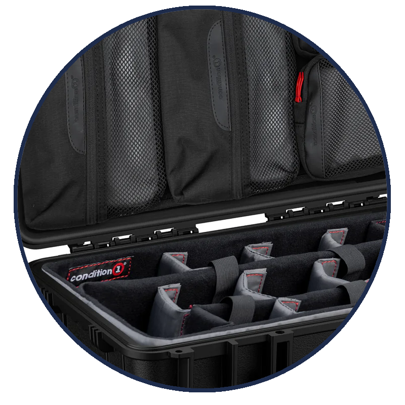 Condition 1 22 in. Large Case with Padded Divider Interior | Model 300